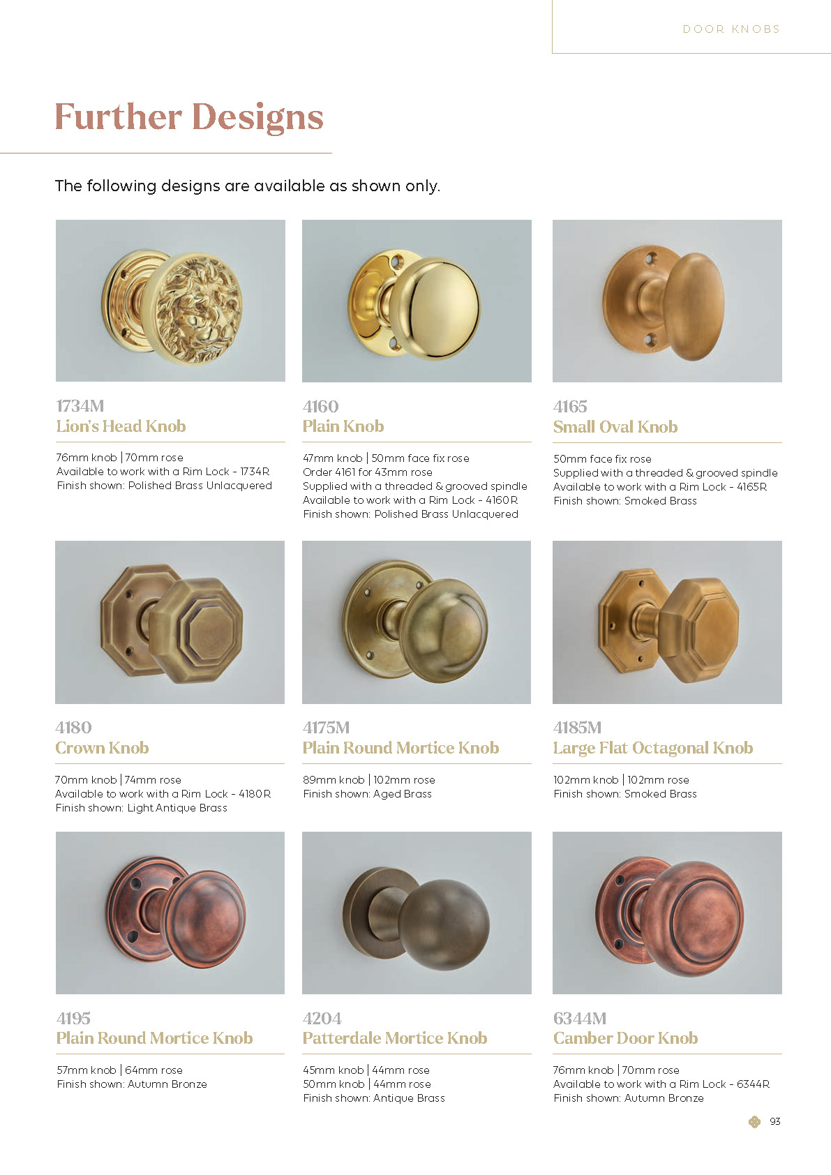 Door Knobs Brochure