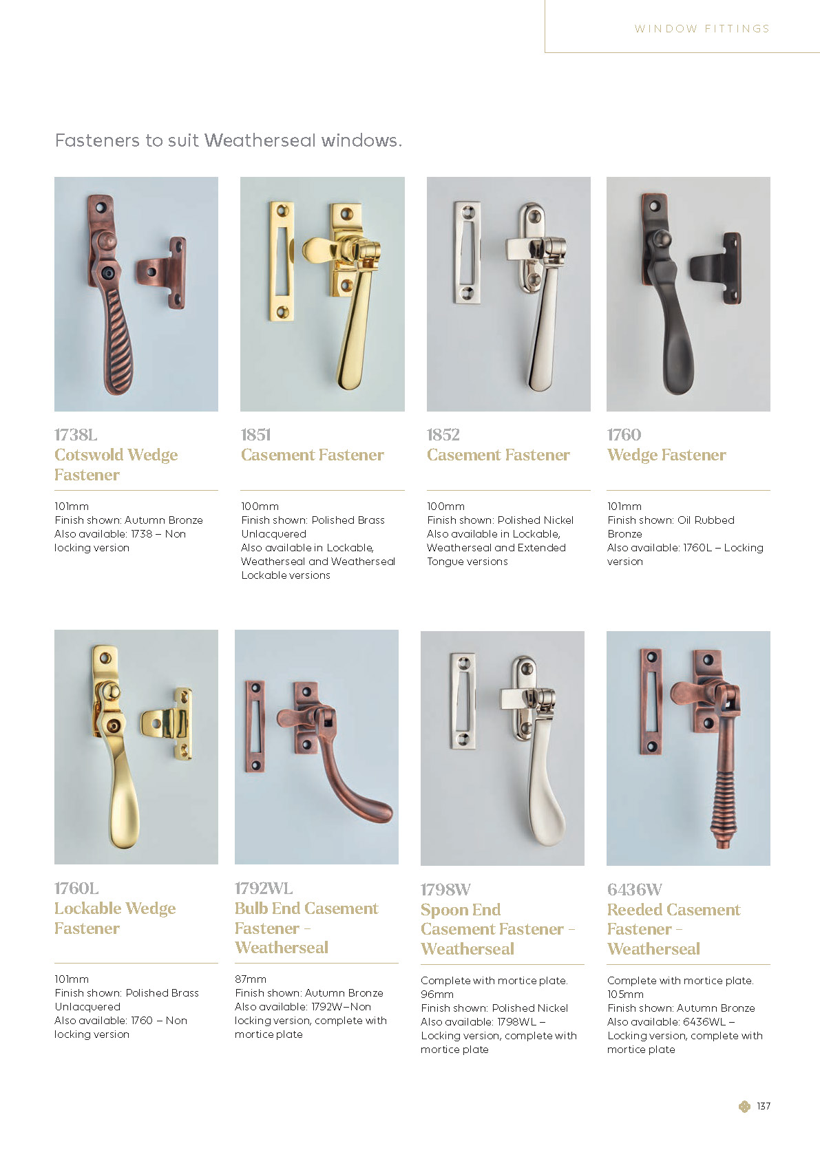 Window Fittings Brochure