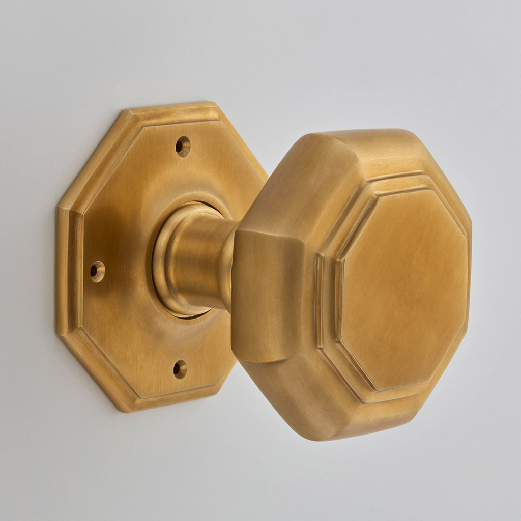 Large Flat Octagonal Knob | Croft Architectural Hardware